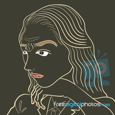 Ponder Face Stock Image - Royalty Free Image ID 100277149