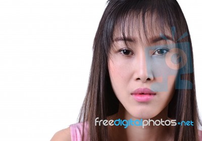 Portrait Of Sad Pretty Girl Stock Photo - Royalty Free Image ID 100160480