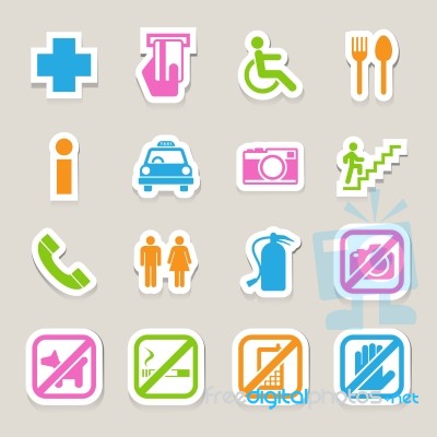 Public Icons Set Stock Image - Royalty Free Image ID 100211763