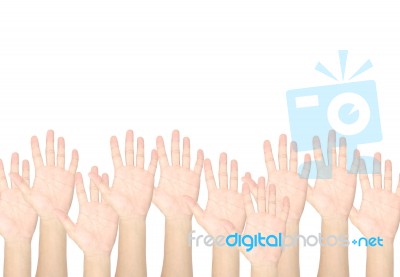 Raised Hands Stock Photo - Royalty Free Image ID 10024778