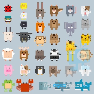 Rectangle Cartoon Color Flat Animal Illustration Stock Image - Royalty ...