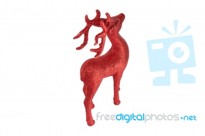 Red Christmas Reindeer Right Back High Engle View Stock Photo - Royalty ...