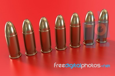Row Of Bullets Stock Image - Royalty Free Image ID 10037921