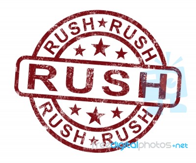 Rush Stamp Stock Image - Royalty Free Image ID 10095008