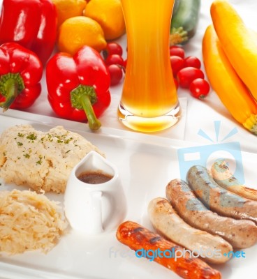 Selection Of All Main Type Of German Wurstel Sausages Stock Photo ...