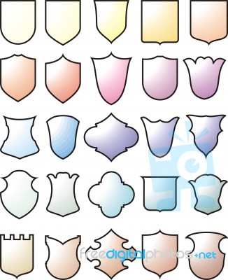 Shields And Heraldry Designs Stock Image - Royalty Free Image ID 10048610