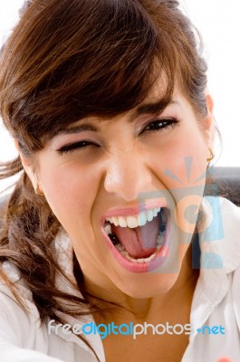 Shouting Young Lady Stock Photo - Royalty Free Image ID 10089432