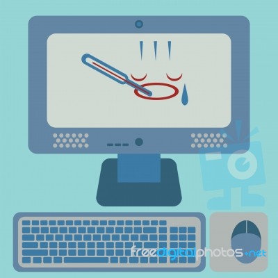 Sick Computer Set Stock Image - Royalty Free Image ID 100159571