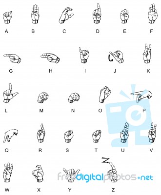 Sign Language Stock Image - Royalty Free Image ID 10024200