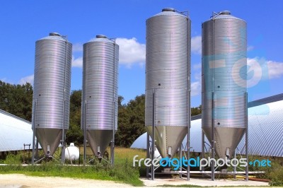 Silot For Storing Grain Stock Photo - Royalty Free Image ID 100175306