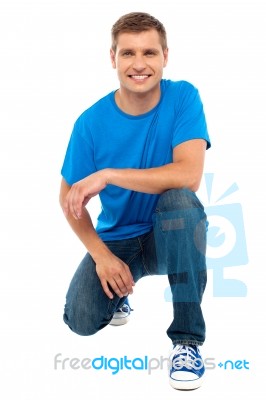 Person Kneeling Down