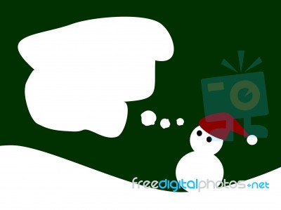 Snowmanthink Stock Image - Royalty Free Image ID 100119089