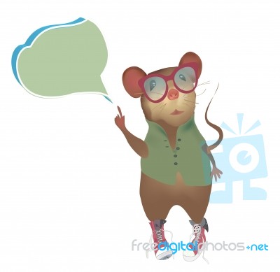 Speaking Mouse Stock Image - Royalty Free Image ID 100408944