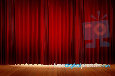 Stage Curtains Stock Image - Royalty Free Image ID 10066972