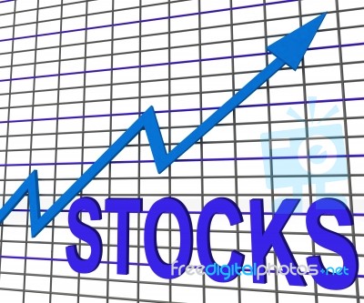Stocks Chart Graph Shows Increase Investment Earnings Stock Image ...