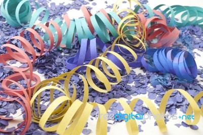 Streamers And Confetti Stock Photo - Royalty Free Image ID 10029508
