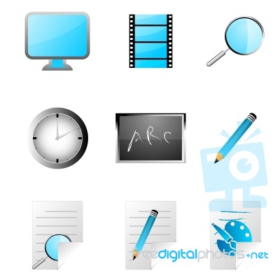 Study Icons Stock Image - Royalty Free Image ID 10051047