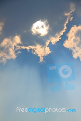 Sun Light Sky After Raining Stock Photo - Royalty Free Image ID 100192659