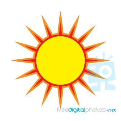 Sun On White Background Stock Image - Royalty Free Image ID 100357635
