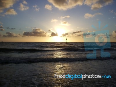 Sunset Over The Wash Stock Photo - Royalty Free Image ID 1001519