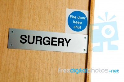 Surgery Sign Stock Photo - Royalty Free Image ID 100151988