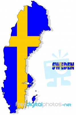 Sweden Map Symbol Stock Image - Royalty Free Image ID 10057489