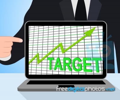 Target Chart Graph Displays Hit Or Hitting Targets Stock Image ...
