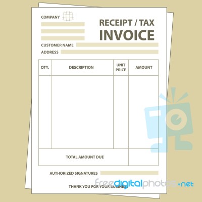 Tax Invoice Stock Image - Royalty Free Image ID 100253491