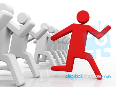 Team And Team Leader Stock Image - Royalty Free Image ID 10048343