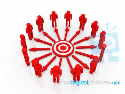 Teamwork Target Stock Image - Royalty Free Image ID 10042864