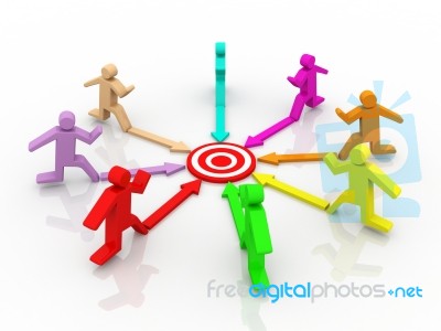 Teamwork Target Stock Image - Royalty Free Image ID 10050444