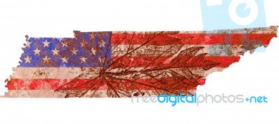 Tennessee State Map Flag Pattern Stock Photo - Royalty Free Image ID ...