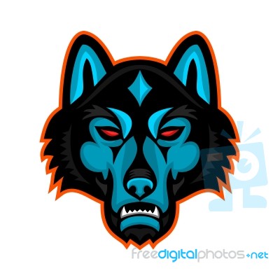 Timber Wolf Head Sports Mascot Stock Image - Royalty Free Image ID ...