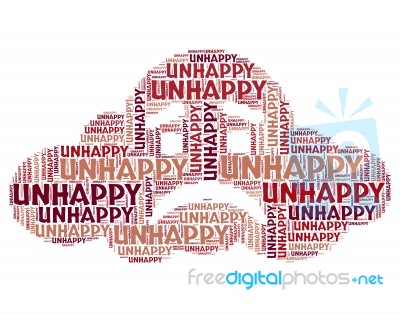 Unhappy Word Means Broken Hearted And Despairing Stock Image - Royalty ...