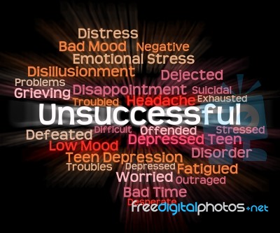 Unsuccessful Word Shows In Vain And Abortive Stock Image - Royalty Free ...