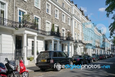 View Of The Houses In Thurloe Square London Stock Photo - Royalty Free ...