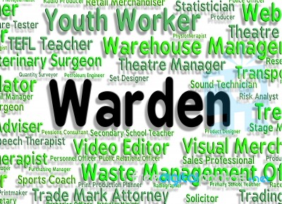 Warden Job Meaning Warder Occupations And Ranger Stock Image - Royalty ...
