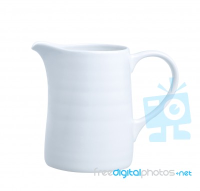 White Pitcher Stock Photo - Royalty Free Image ID 100108951