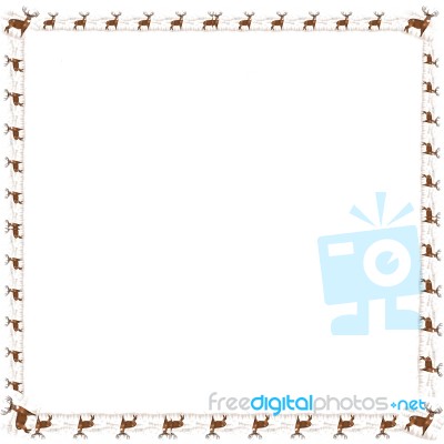 Whitetail Deer Border Stock Image - Royalty Free Image ID 100218012