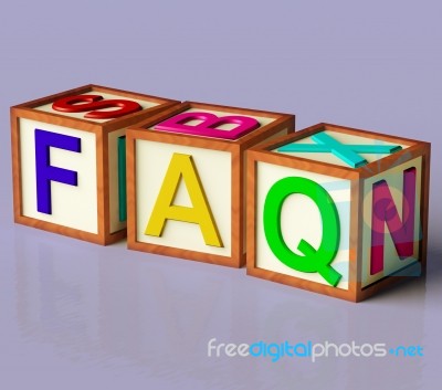 Wooden Block With Faq Text Stock Image - Royalty Free Image ID 10067100