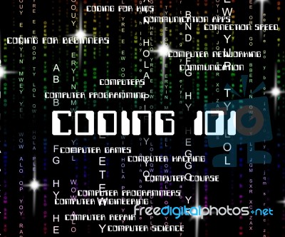 Word Coding Means Codes Intro And Text Stock Image - Royalty Free Image ...
