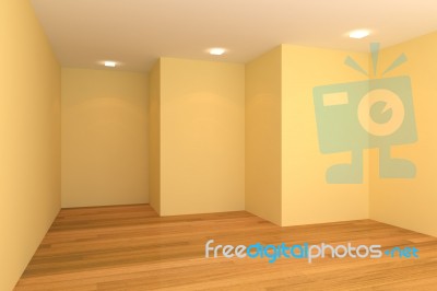 Yellow Empty Room Stock Image - Royalty Free Image ID 10092631