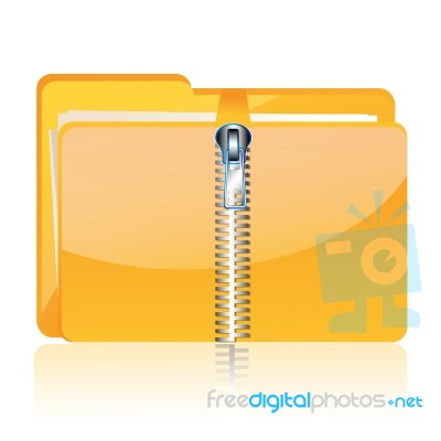 Zip Folder Stock Image - Royalty Free Image ID 10045234